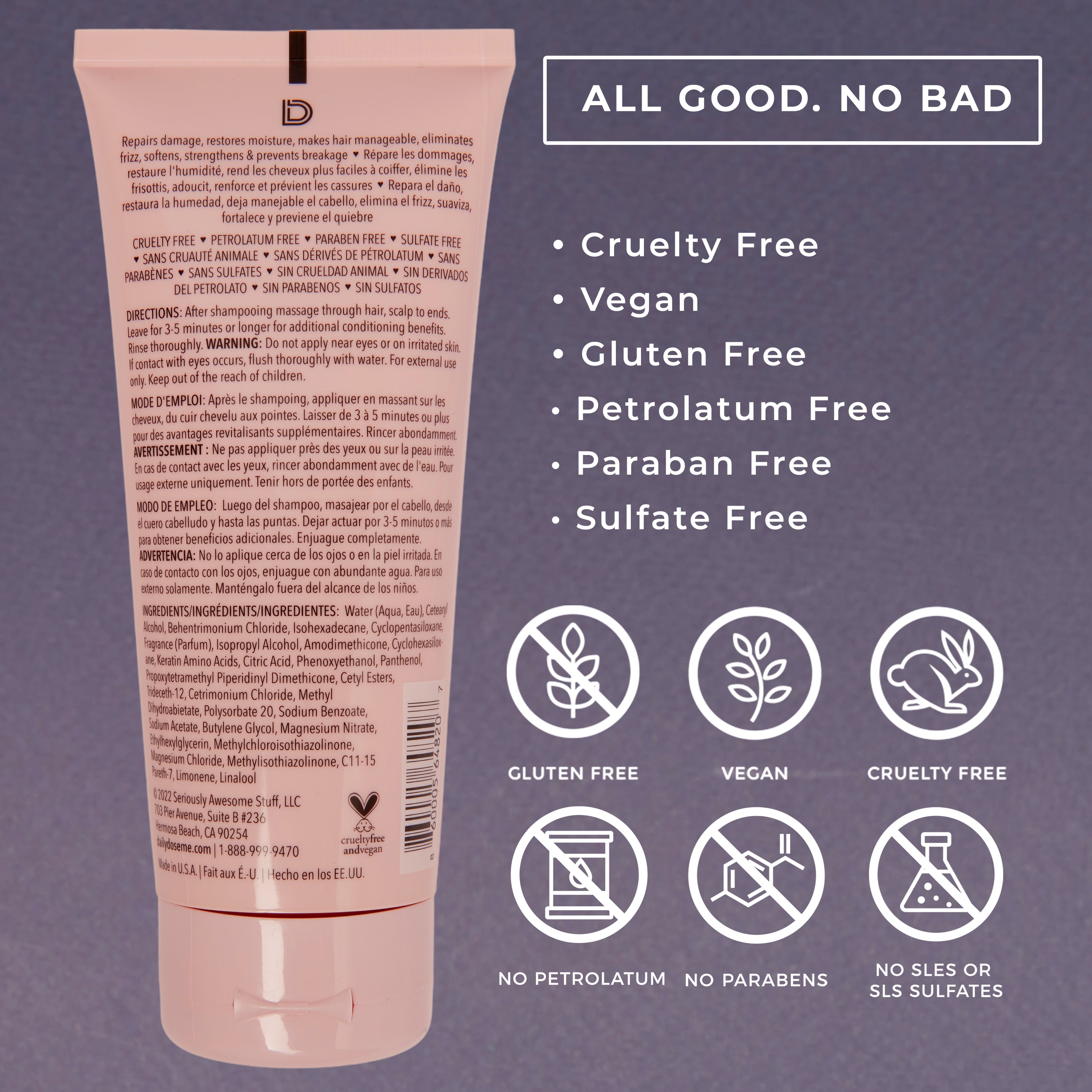 Daily Dose Deep Conditioner, Hair Mask/Masque (6.0 oz)